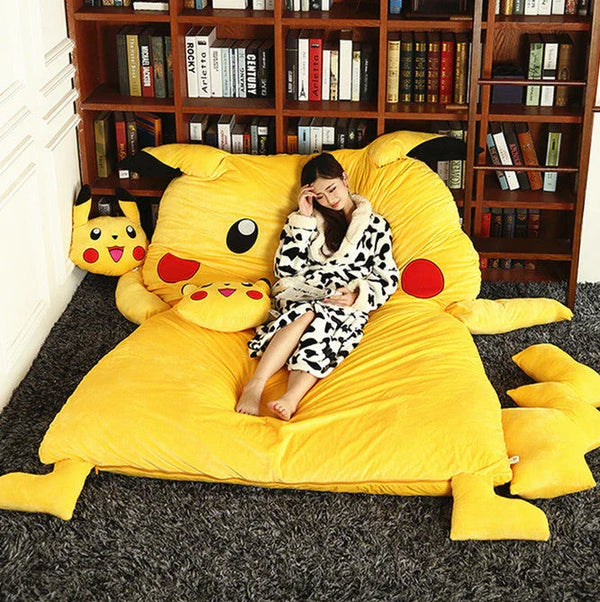 Pika Pokimon Cushioned Soft Bed