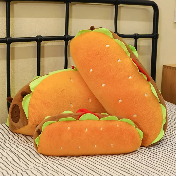 Capy Hot Dog Plush Pillow