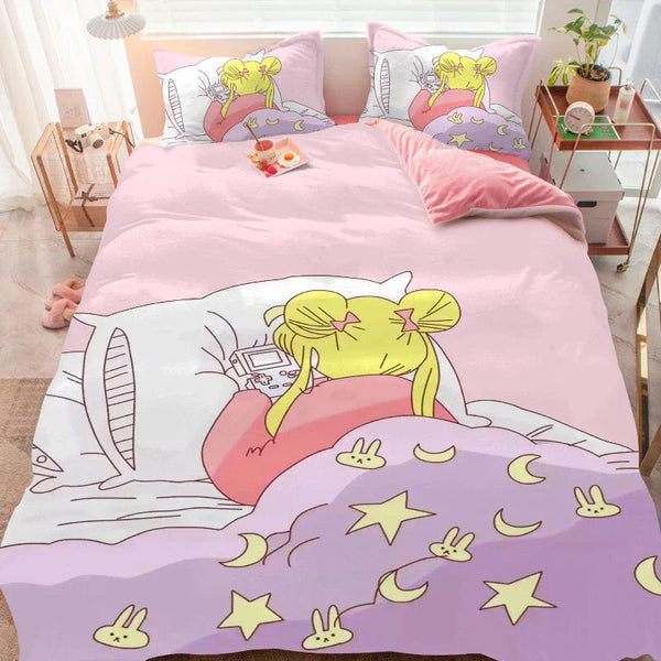 Gamer Usagi Sailormoon Bedding Set