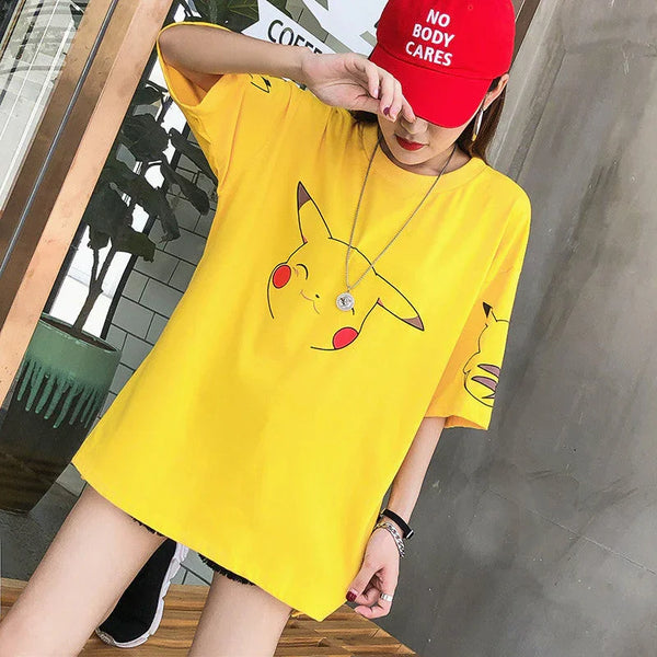 Pokimon Pikachu Shoulder-Drop Tee