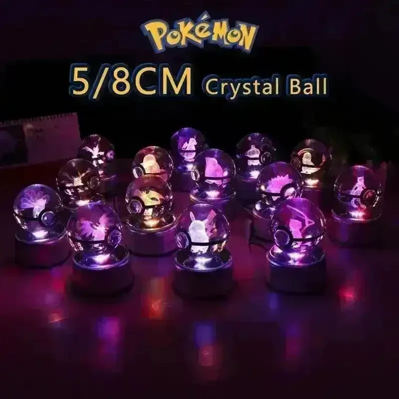 3D Pokemon Crystal Pokeball Night Lamp