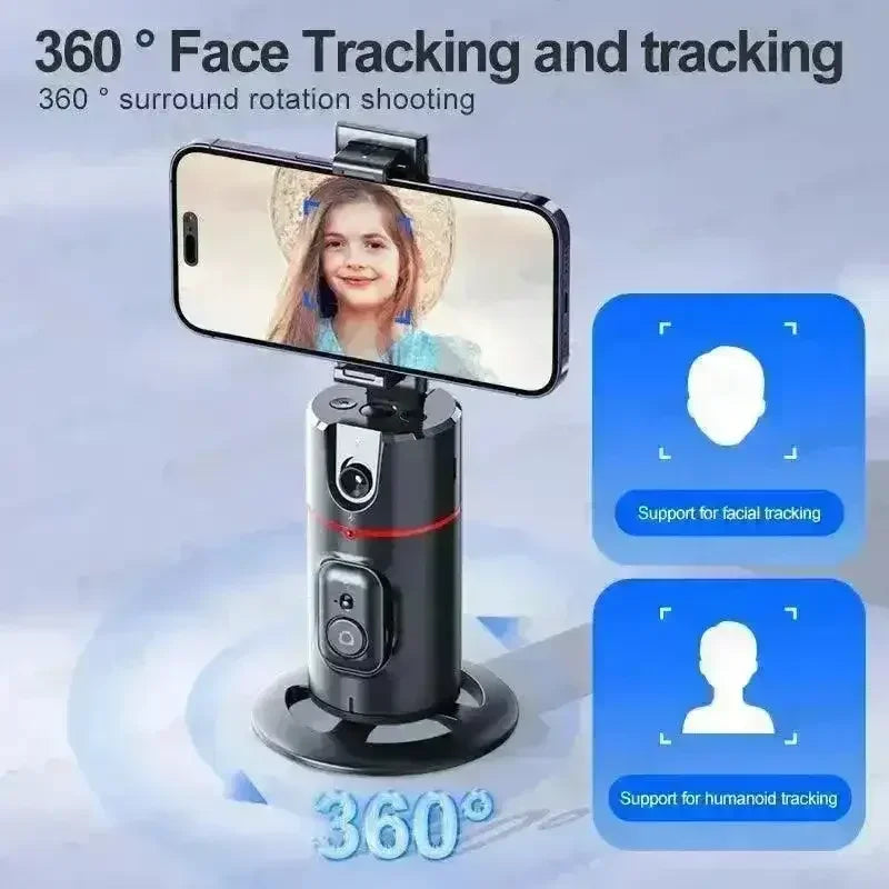 AI Smart Gimbal 360° with Auto Face Tracking
