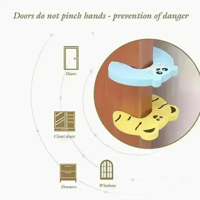 Anti-Pinch Door Stopper For Kids Safety