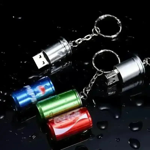 Creative Cold Drink Pen Drive Keychain