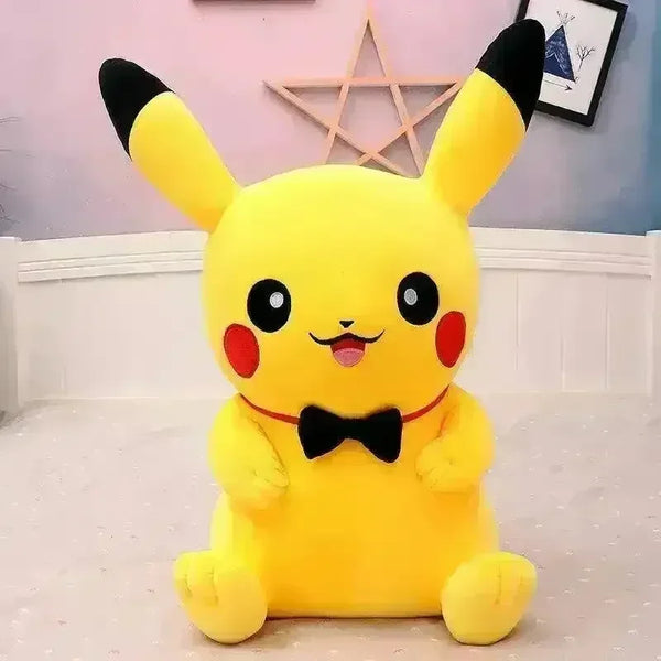Cute Stuffed Bow-tie Pikachu Doll | Best Soft Pikachu Plushie For Kids