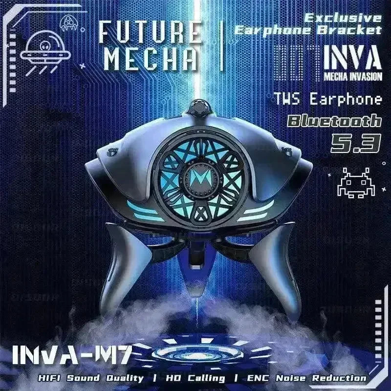 GeyoFree M7 Mech Metal Spaceship Wireless Earbuds