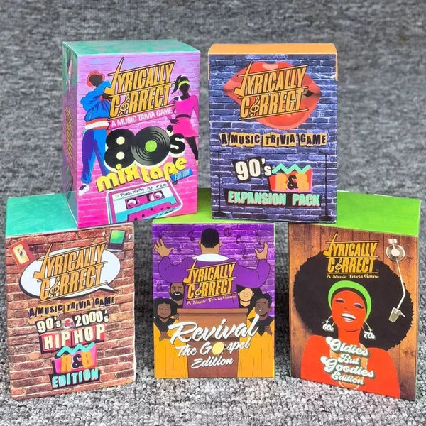 Lyrically Correct 90s & 2000s Card Game | Musical Trivia Game