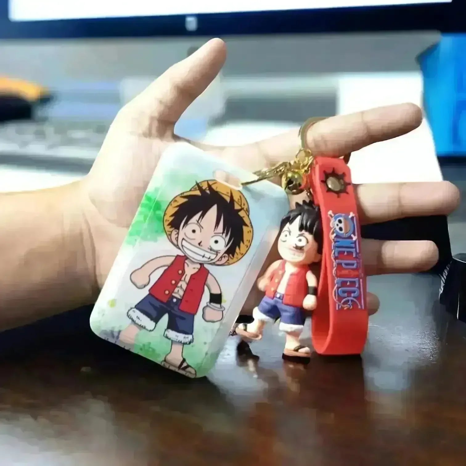 One Piece Luffy ID Card Keychain