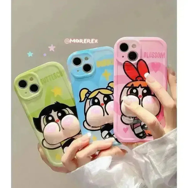 Puffy Powerpuff Girls Phone Case (For iPhones)