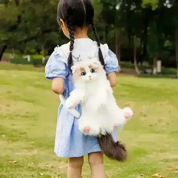 Chongker Mini Realistic Cat Shaped Fashionable Backpack For Girls