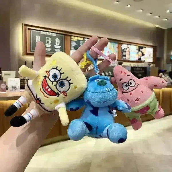 Spongebob & Sullivan Plush Keychain