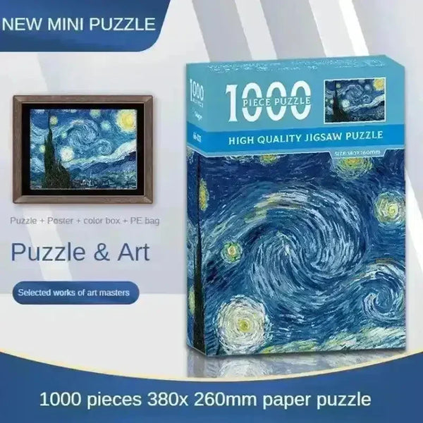 Van Gogh's Starry Night Mini Puzzle Building Blocks