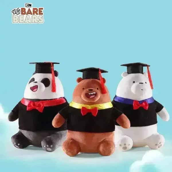 We Bare Bears Graduation Edition Plushies at Bear Hugs