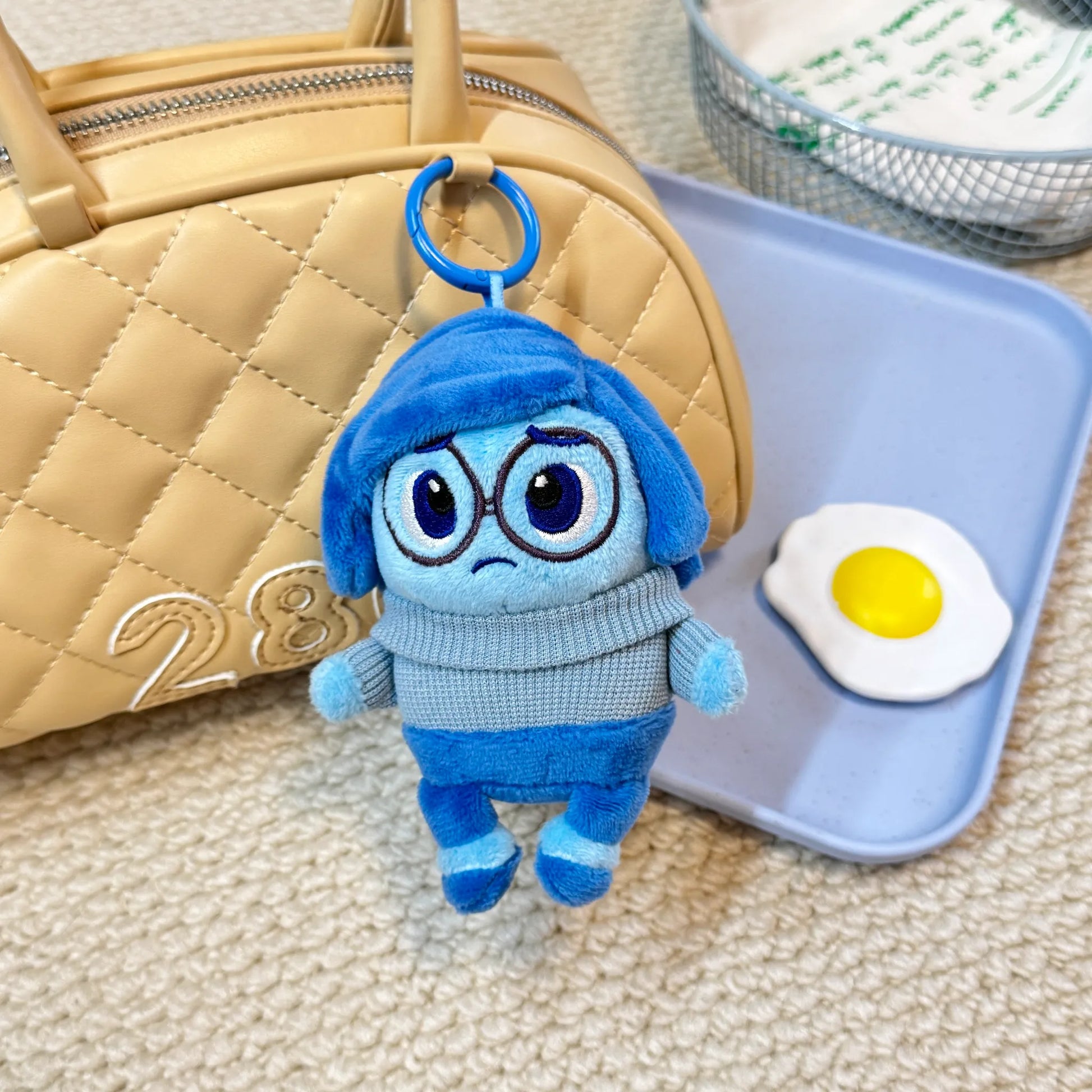 Inside Out Sadness Plush Keychain