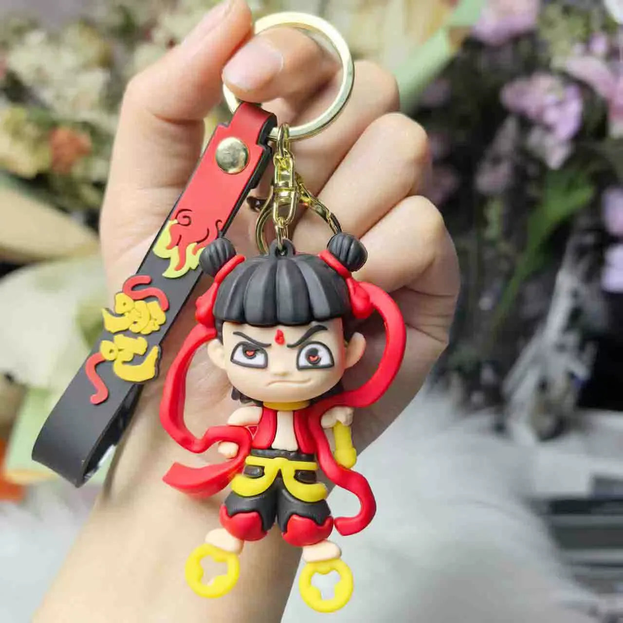 Nezha Spiritual Fight Keychain